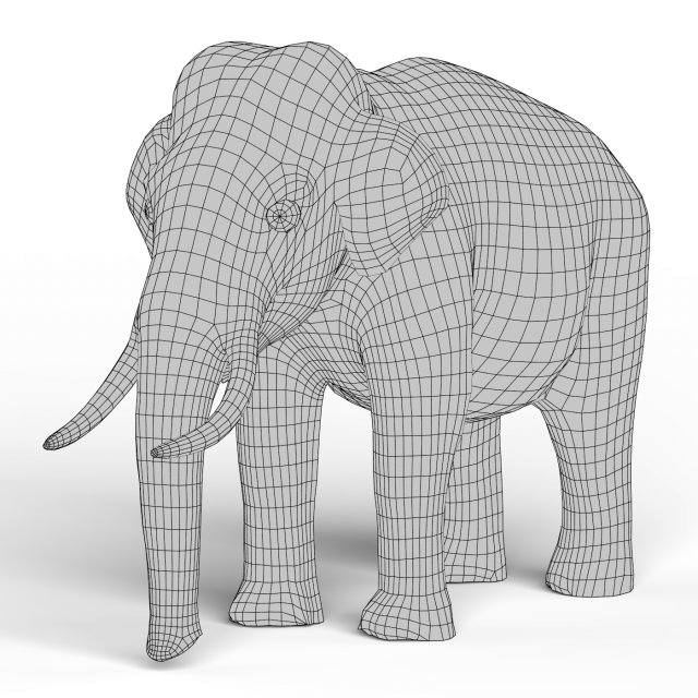 Elephant Base Mesh 3D Model in Elephant 3DExport
