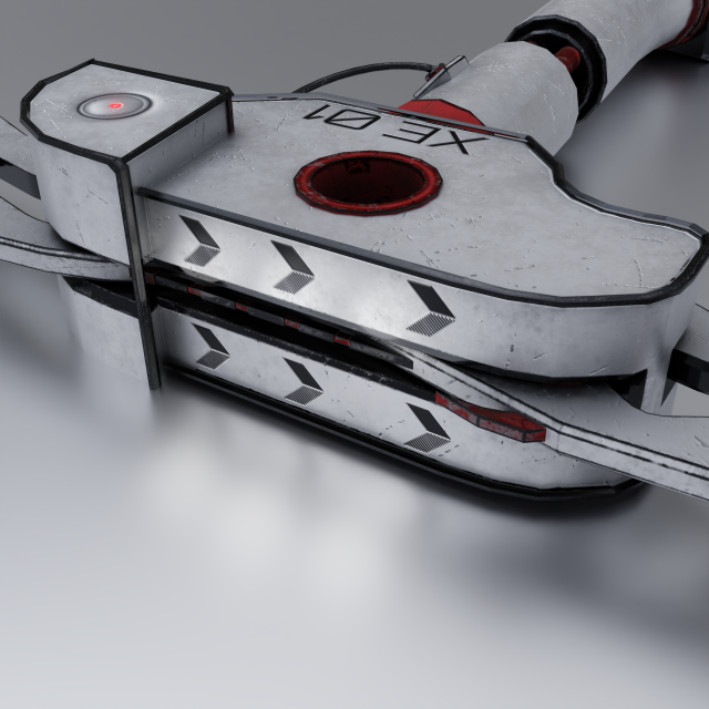 Sci-fi pickaxe lowpoly PBR 3D Model in Tools 3DExport