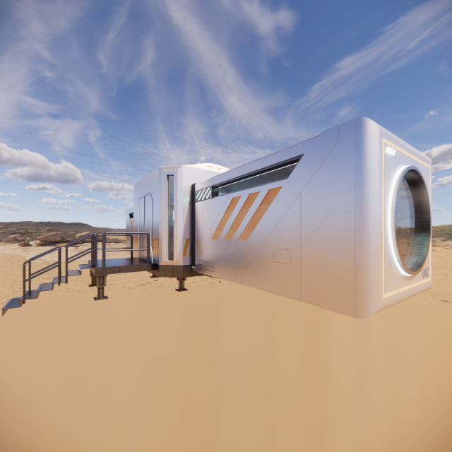 Sci-fi house 002 module 1 3D Model in Other 3DExport