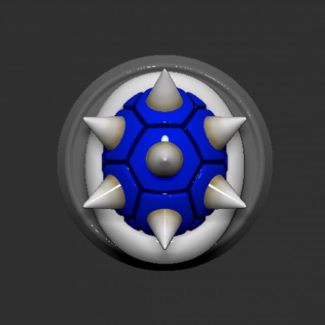 Mario Spiny Shell Koopa Troopa Based 3D Print Model in Figurines 3DExport