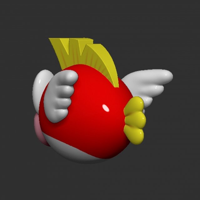 Mario Cheep Cheep Fish 3D Print Model in Figurines 3DExport