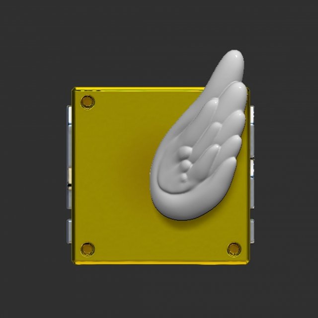 Flying Question Block 3D 프린트 모델 in 피규어 3DExport