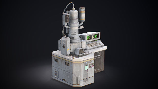 Old laboratory computer 3D Model in Computer 3DExport