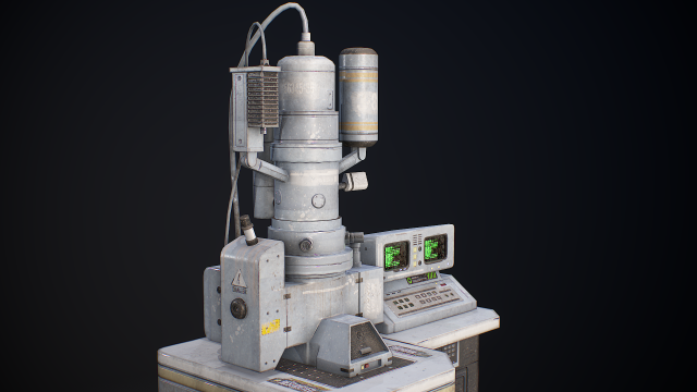 Old laboratory computer 3D Model in Computer 3DExport