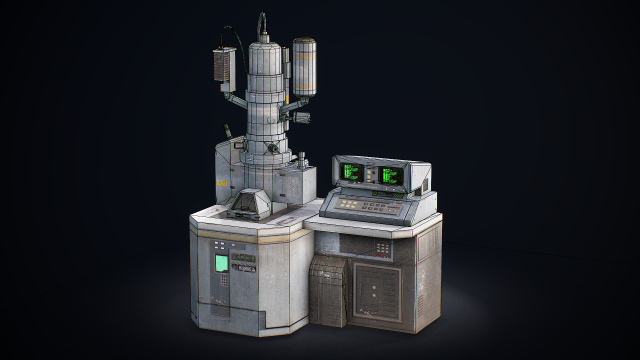 Old laboratory computer 3D Model in Computer 3DExport