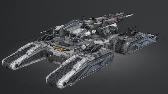 Sci-fi War Machine 3D Model in Tank 3DExport