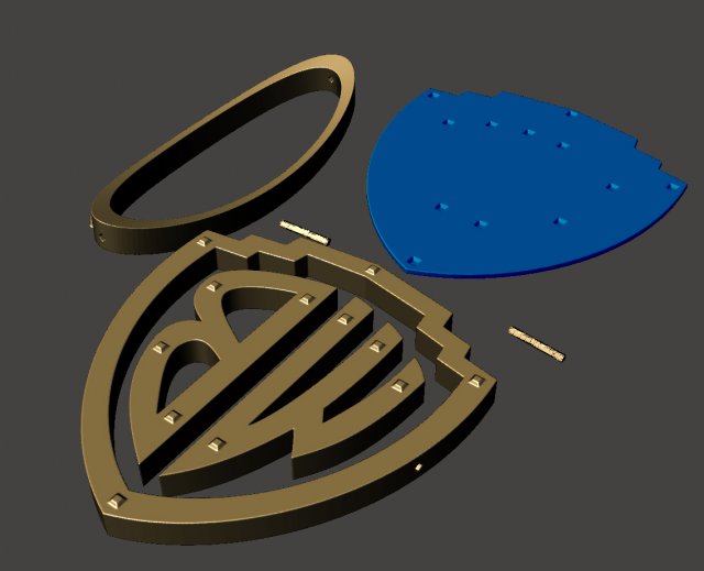 WARNER BROS LOGO 3D Print Model in Signs and Logos 3DExport