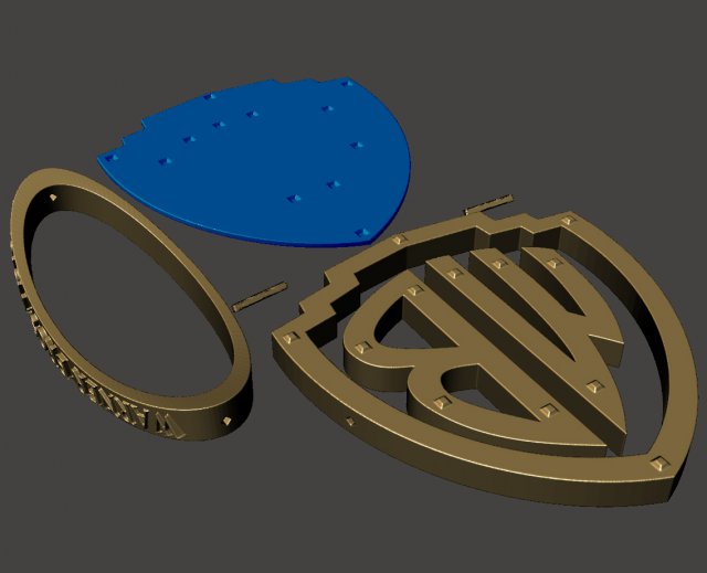 WARNER BROS LOGO 3D Print Model in Signs and Logos 3DExport