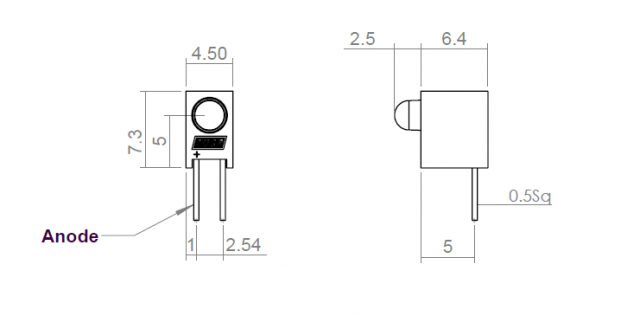 LED Right Angled PCB Mounting 3D Model in Other 3DExport
