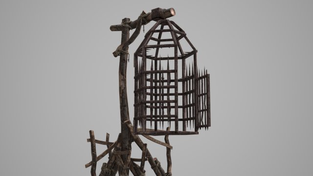 Ancient prison cage 3D Model in Fantasy 3DExport