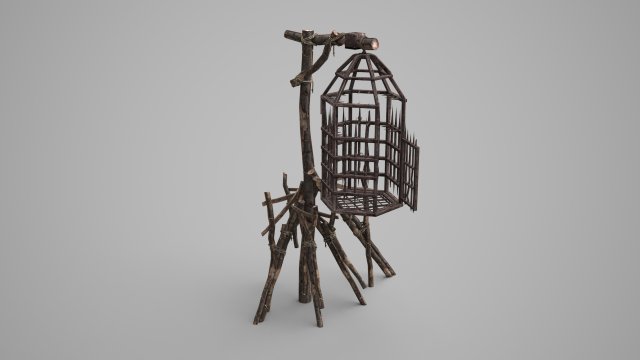 Ancient prison cage 3D Model in Fantasy 3DExport