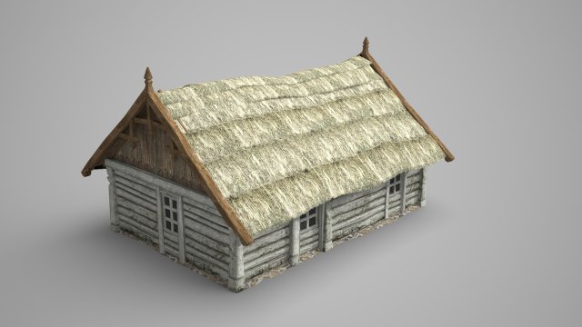 Medieval construction of thatched huts 3D Model in Buildings 3DExport