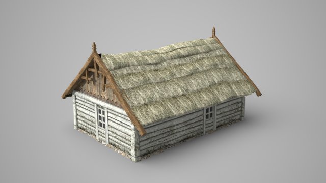 Medieval construction of thatched huts 3D Model in Buildings 3DExport