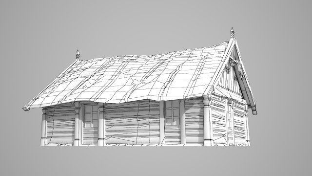 Medieval construction of thatched huts 3D Model in Buildings 3DExport
