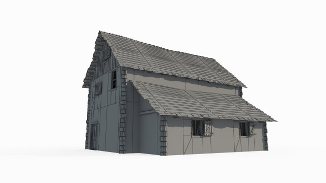 Ancient architectural wooden houses 3D Model in Buildings 3DExport