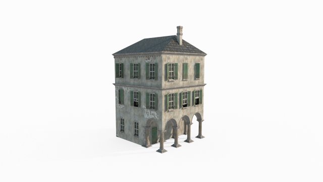 Ancient medieval building architecture 3D Model in Buildings 3DExport