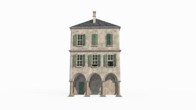 Ancient medieval building architecture 3D Model in Buildings 3DExport