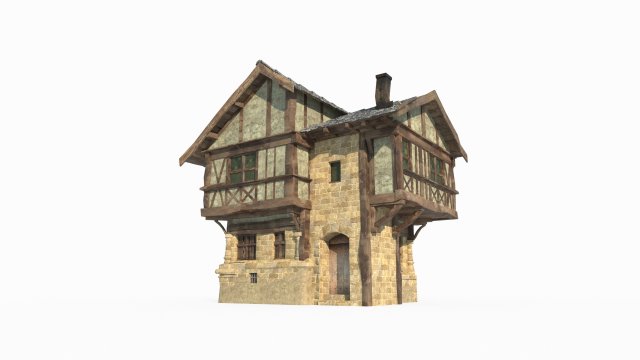Ancient medieval house architecture 3D Model in Buildings 3DExport
