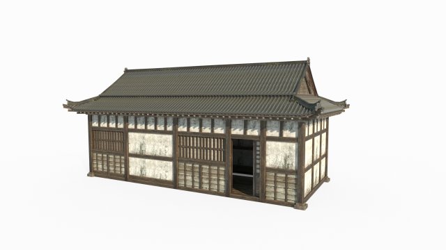 East Asian Ancient Architecture Partial Hall 3D Model in Buildings 3DExport