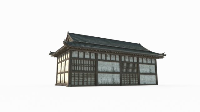 East Asian Ancient Architecture Partial Hall 3D Model in Buildings 3DExport