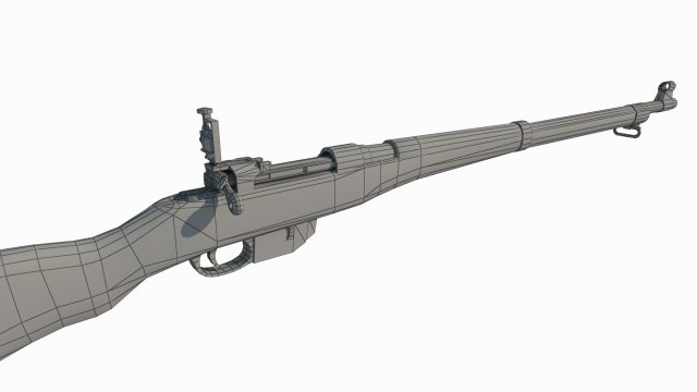 Old style long rifle 3D Model in Rifle 3DExport