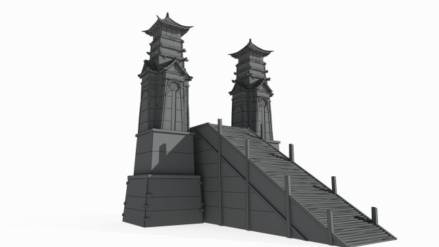 Large scale sacrificial altar in Asian ancient architecture 3D Model in ...