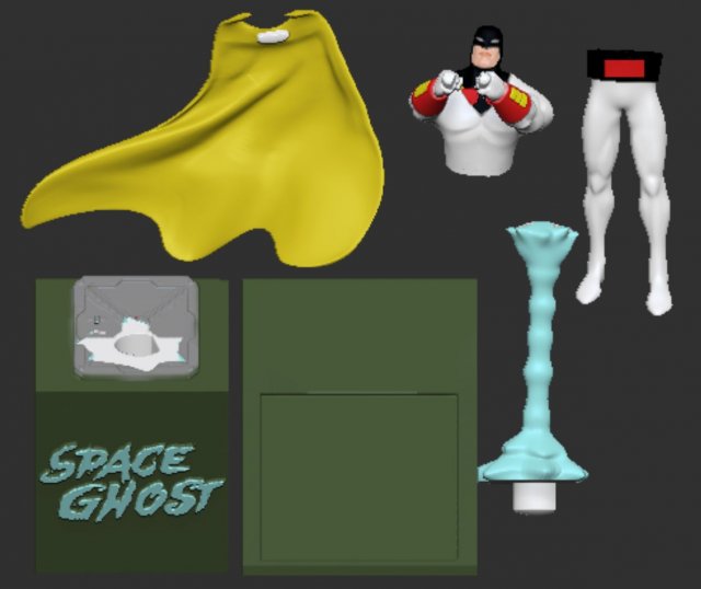 Space Ghost 3D Print Model in Man 3DExport