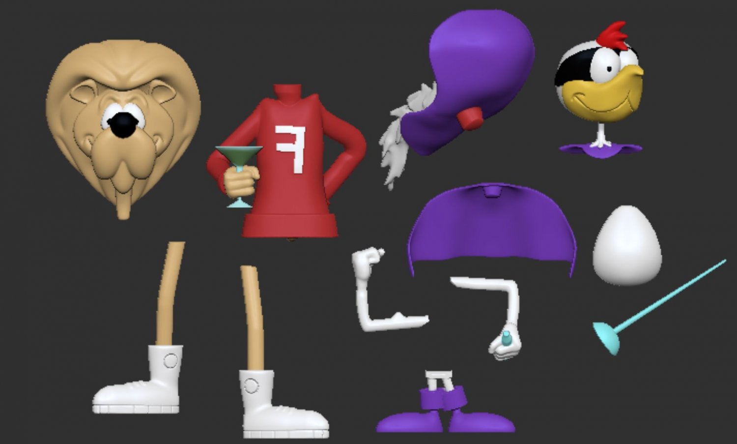 Super Chicken Cartoon Characters