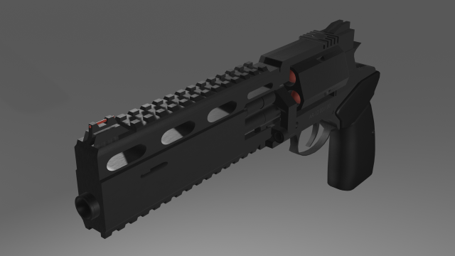 Assault Revolver-12 3D Model in Pistol 3DExport