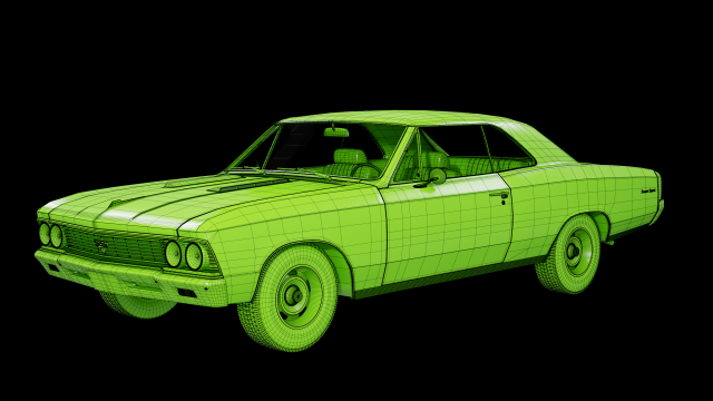 Chevrolet Impala SS 427 3D Model in Old Cars 3DExport