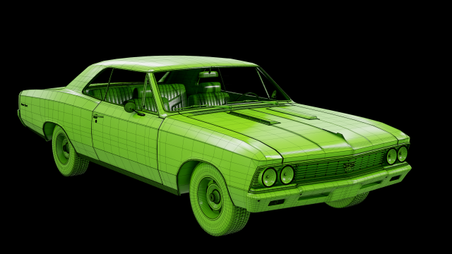 Chevrolet Impala SS 427 3D Model in Old Cars 3DExport