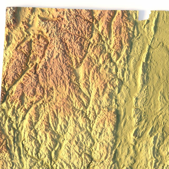 Connecticut Topographic Map STL Model Modelo de impresión 3D in Terreno ...