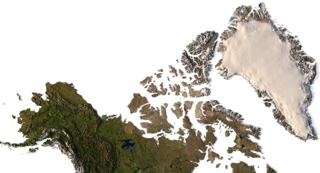 North America 3D map 3D Model in Landscapes 3DExport