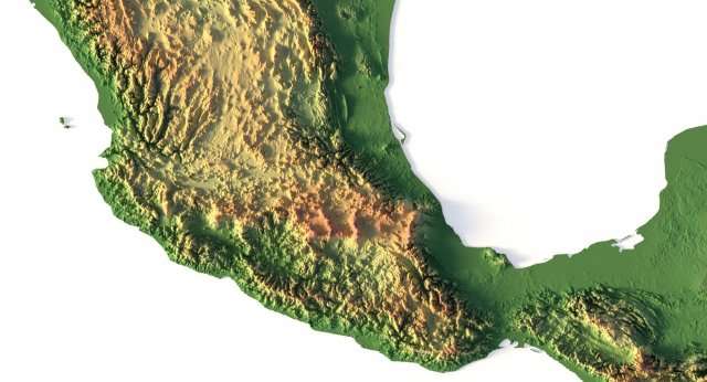 North America 3D map 3D Model in Landscapes 3DExport
