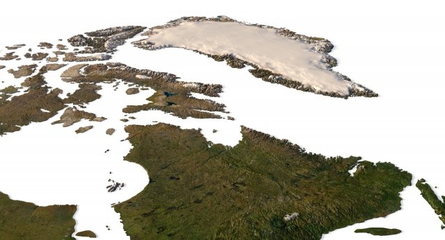 North America 3D map 3D Model in Landscapes 3DExport