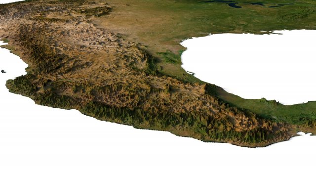 North America 3D map 3D Model in Landscapes 3DExport