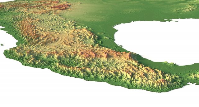 North America 3D map 3D Model in Landscapes 3DExport