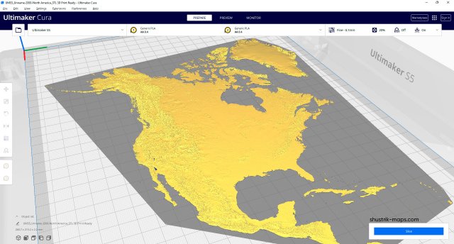 North America 3D map 3D Model in Landscapes 3DExport