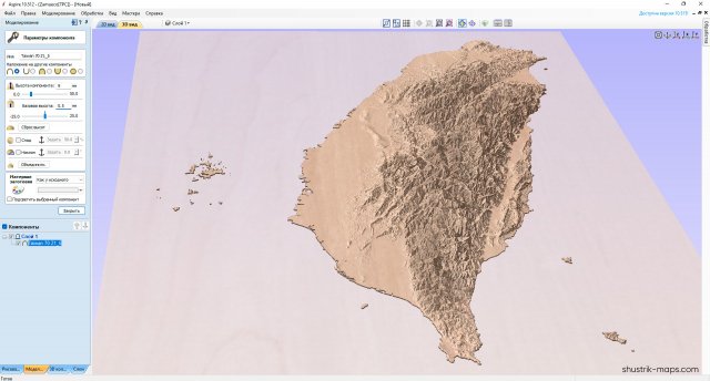 Taiwan Terrain 3D Model in Landscapes 3DExport