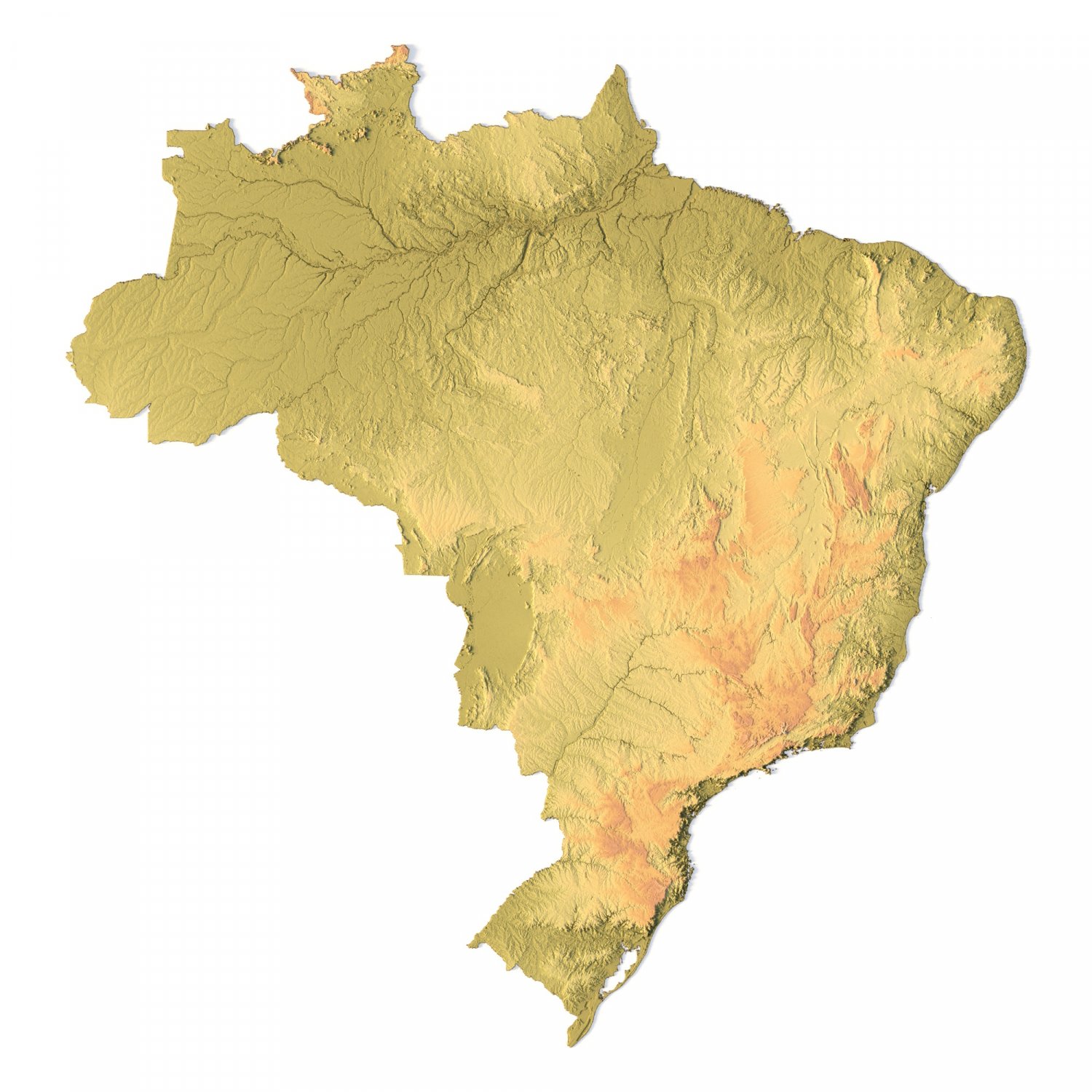 Brazil Terrain 3D Model in Landscapes 3DExport