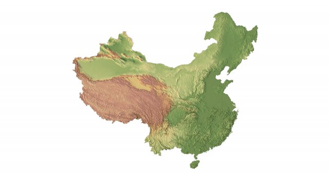 China Terrain 3D Map 3D Model in Landscapes 3DExport