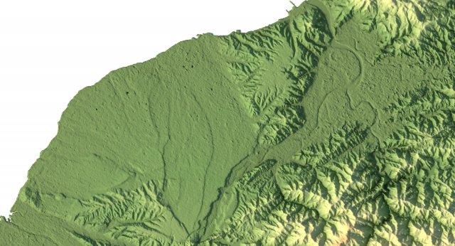 Taiwan Terrain 3D Map 3D Model in Landscapes 3DExport