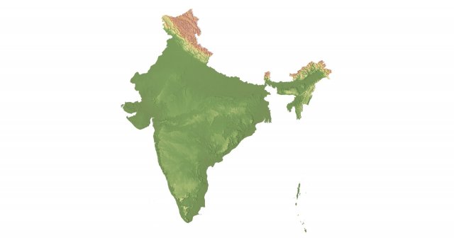 India Terrain 3D Map 3D Model in Landscapes 3DExport