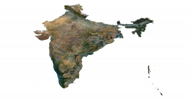 India Terrain 3D Map 3D Model in Landscapes 3DExport