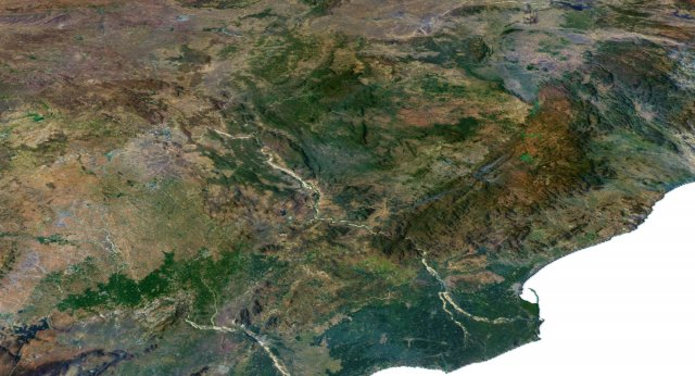 India Terrain 3D Map 3D Model in Landscapes 3DExport