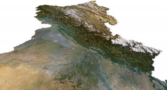India Terrain 3D Map 3D Model in Landscapes 3DExport