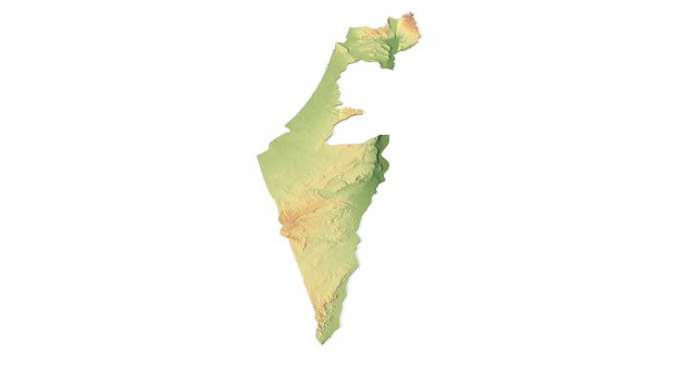 Israel Terrain 3D Map 3D Model in Landscapes 3DExport