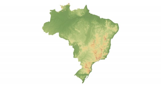 Brazil Terrain 3D Map 3D Model in Landscapes 3DExport