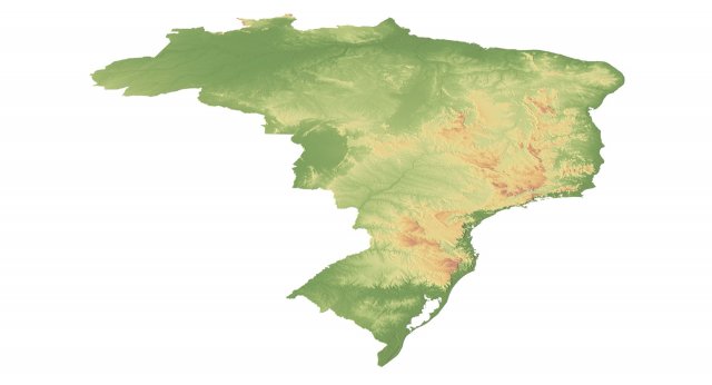 Brazil Terrain 3D Map 3D Model in Landscapes 3DExport