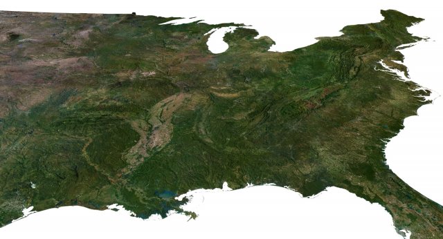 United States Terrain 3D Map 3D Model in Landscapes 3DExport